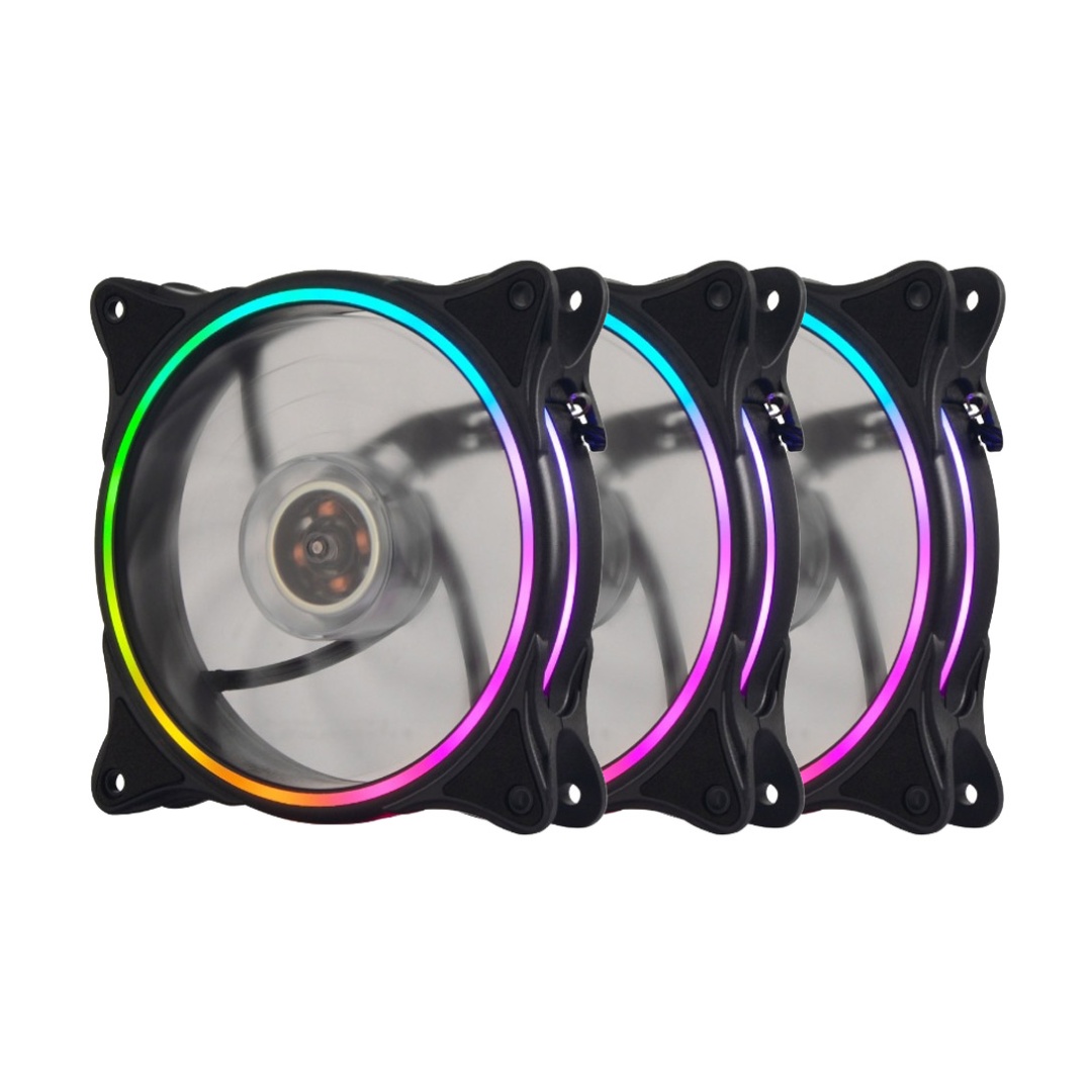 Fan Cooler Shot Gaming RGB 120x120 (KIT 3 Unidades) HARDWARE GABINETES ...