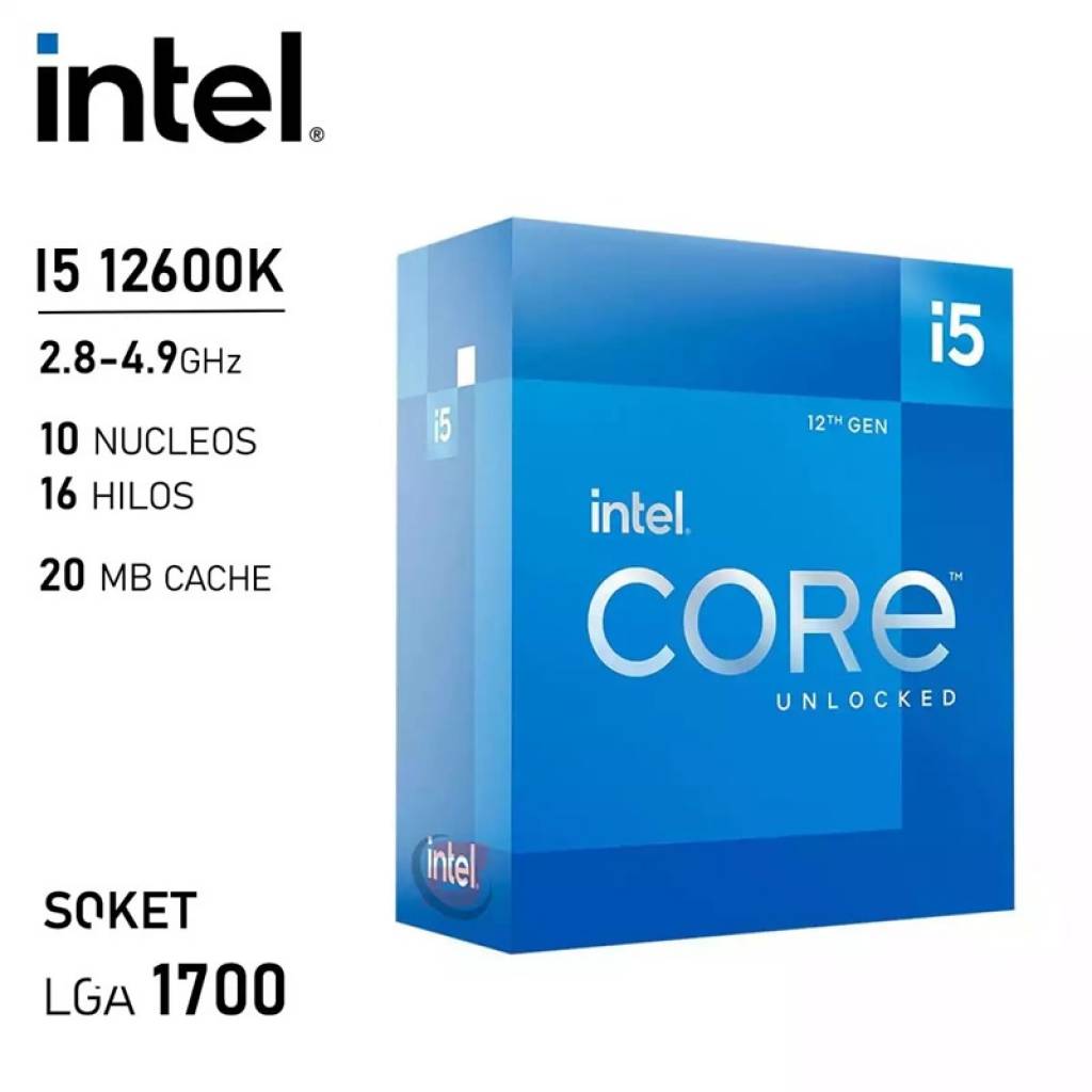 Procesador Intel Core I5 12600K LGA1700 HARDWARE PROCESADORES CPU Intel