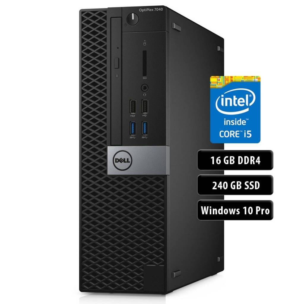 Equipo Dell Optiplex 7040, Core I5 6600, 16Gb, 240 SSD, Win 10 Pro ...