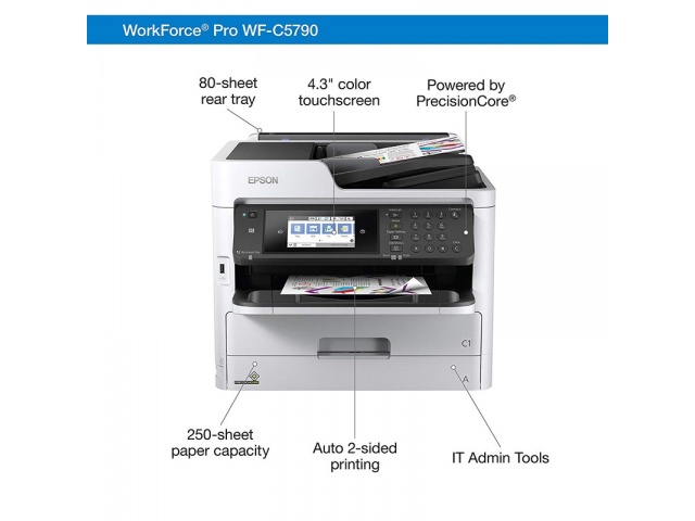 Impresora Epson Multifuncion Workforce PRO WF-5790 - Wifi, Red, Doble ...