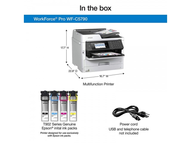 Impresora Epson Multifuncion Workforce PRO WF-5790 - Wifi, Red, Doble ...